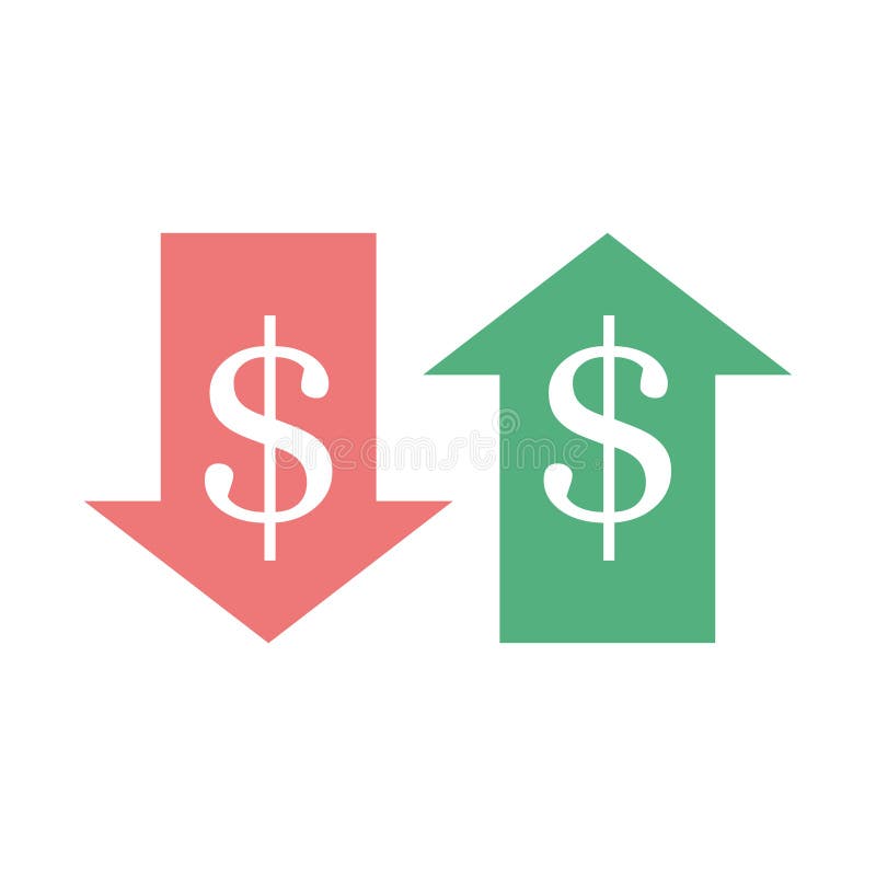 Dollar's increase stock vector. Illustration of cartoon - 4948654