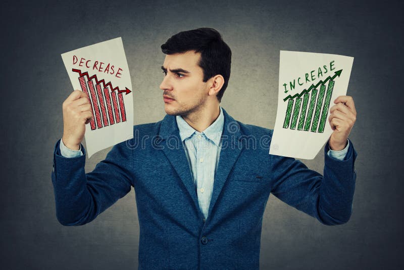 Increase and decrease stock photo. Image of business - 89536544