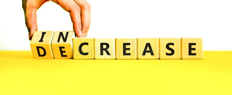 Increase or Decrease Symbol. Concept Words Increase and Decrease on ...