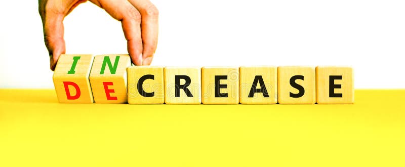 Increase or Decrease Symbol. Concept Words Increase and Decrease on ...