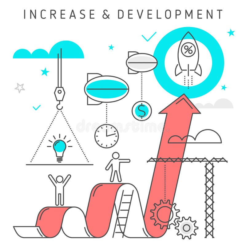 Increase and Development stock vector. Illustration of development ...