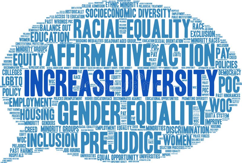 Increase Diversity Word Cloud Stock Vector - Illustration of creed ...