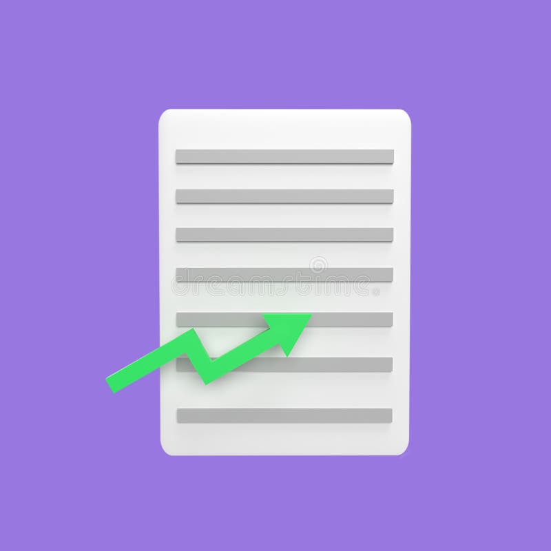 Increase Document Quality 3d Icon Model Cartoon Style. Render ...