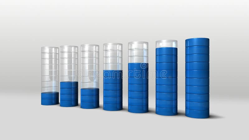 Increase Economic Graph. 3D Circle Bar Chart 2 Stock Footage - Video of ...