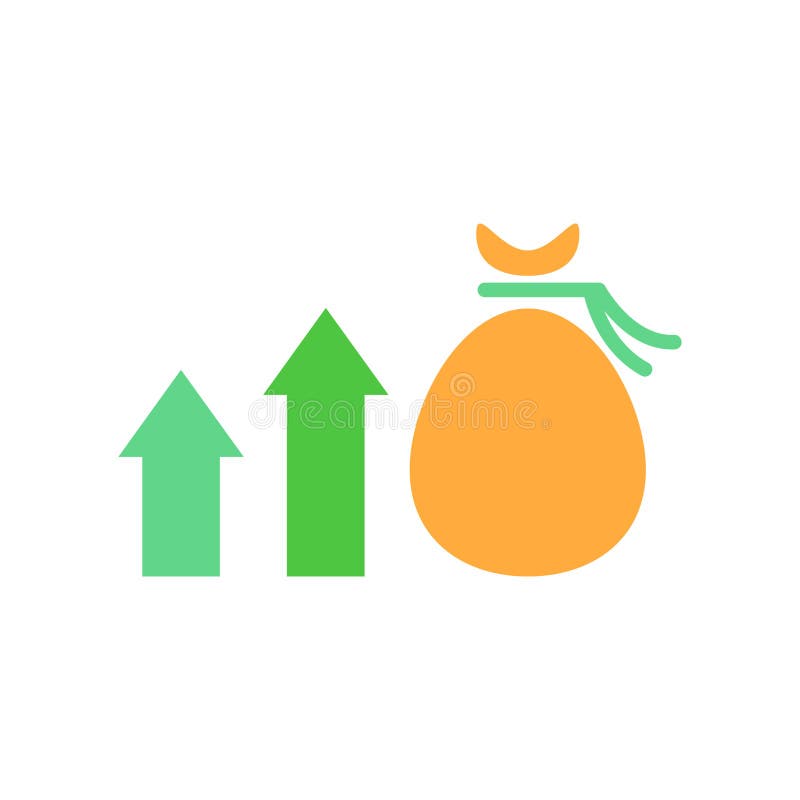 Increase Finance Vector Icon Logo Design Stock Vector - Illustration of ...