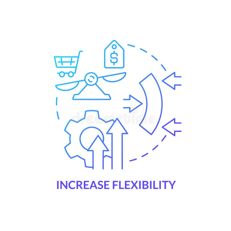 Increase Flexibility Blue Gradient Concept Icon Stock Vector ...
