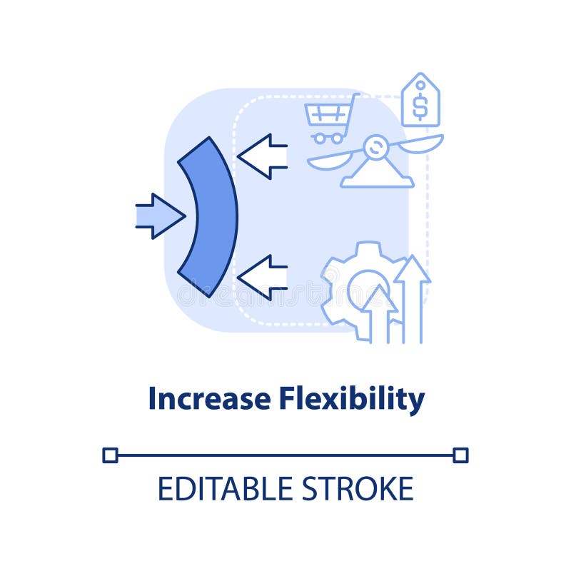 Increase Flexibility Light Blue Concept Icon Stock Vector ...
