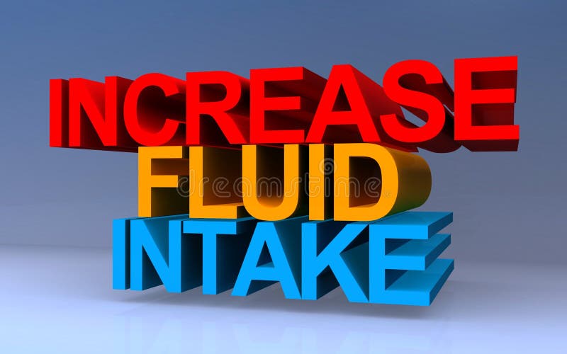 Increase Fluid Intake on Blue Stock Illustration - Illustration of tips ...