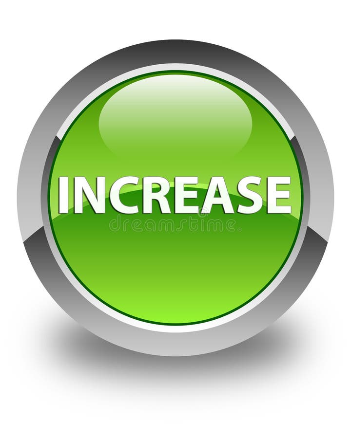 Increase Glossy Green Round Button Stock Illustrations – 71 Increase ...