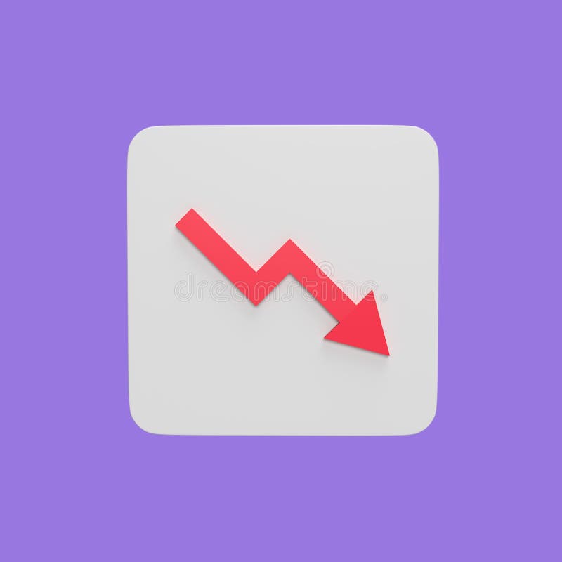 Increase Graph 3d Icon Model Cartoon Style Concept. Render Illustration Stock Illustration ...