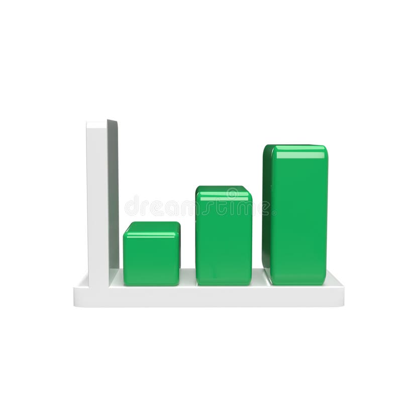 Increase Graph 3d Icon Model Cartoon Style Concept Render Illustration