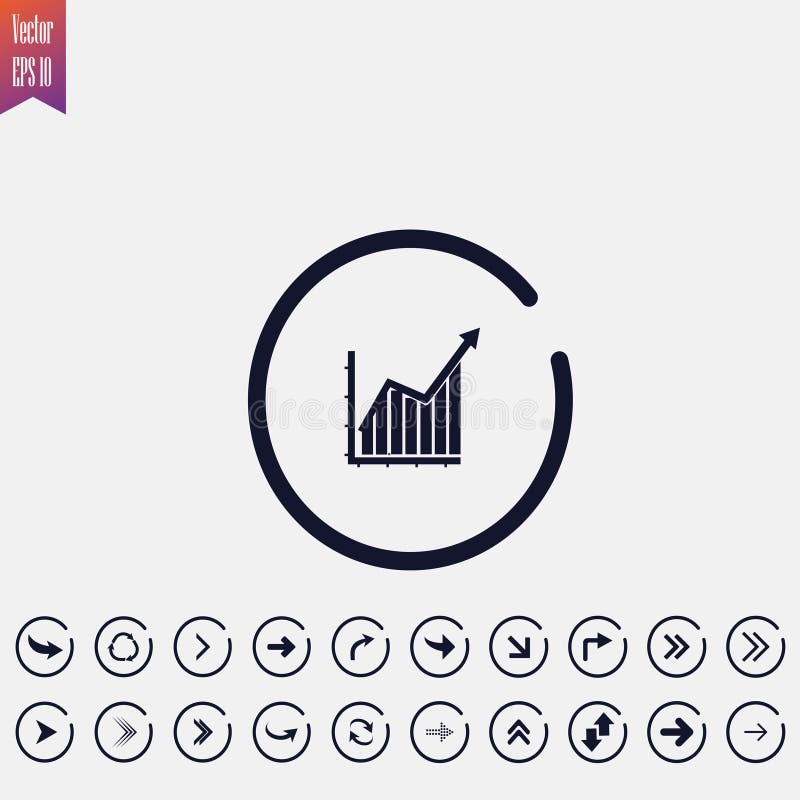 Increase Graph Icon, Vector Illustration. Flat Icon Stock Illustration ...