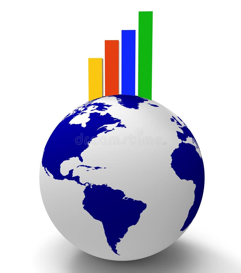 Increase Graph Worldwide Shows Infochart Globalization and Grow Stock ...