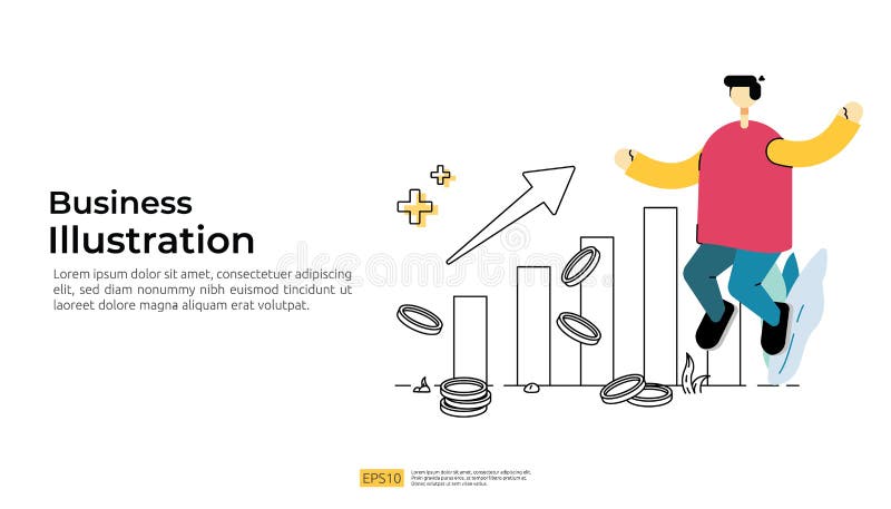 Increase Growth Business Profit with Arrow Up Graph Chart, Dollar Coin ... Increase Growth Business Profit with Arrow Up Graph Chart, Dollar Coin ...