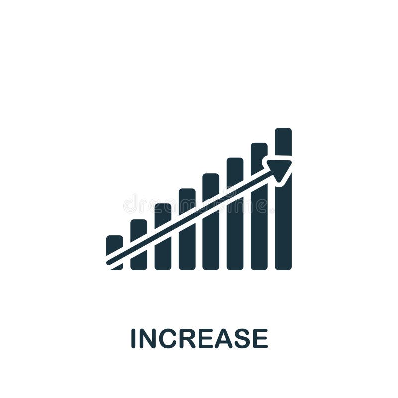 Increase Icon. Monochrome Simple Success Icon for Templates, Web Design ...