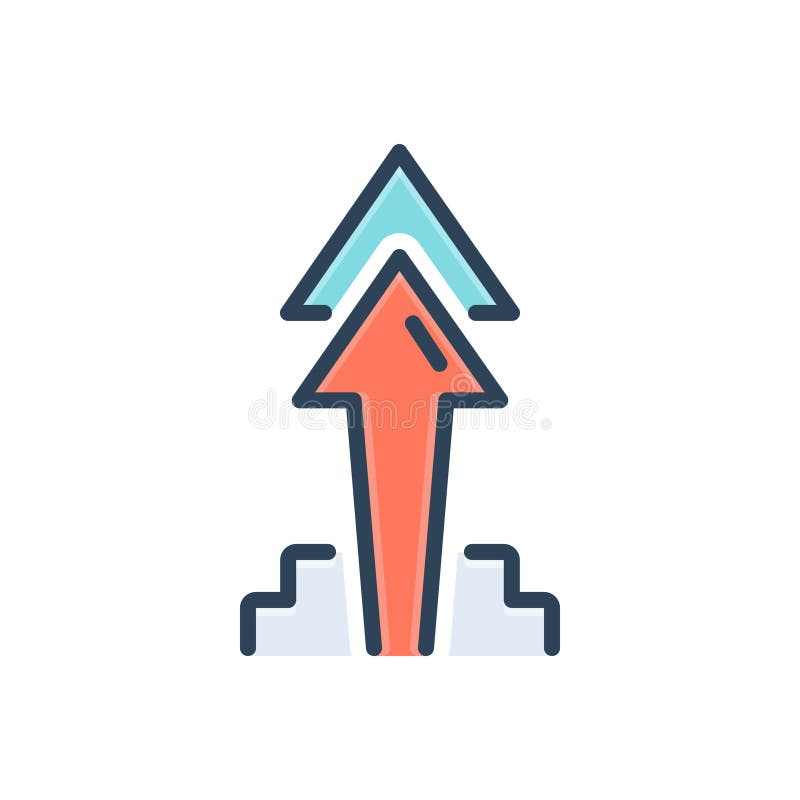 Color Illustration Icon for Increase, Rise and Direction Stock Vector ...