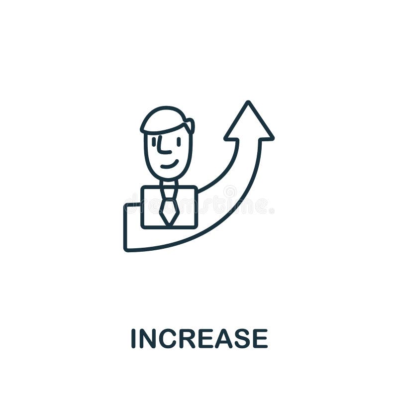 Increase Icon from Success Collection. Simple Line Element Increase ...