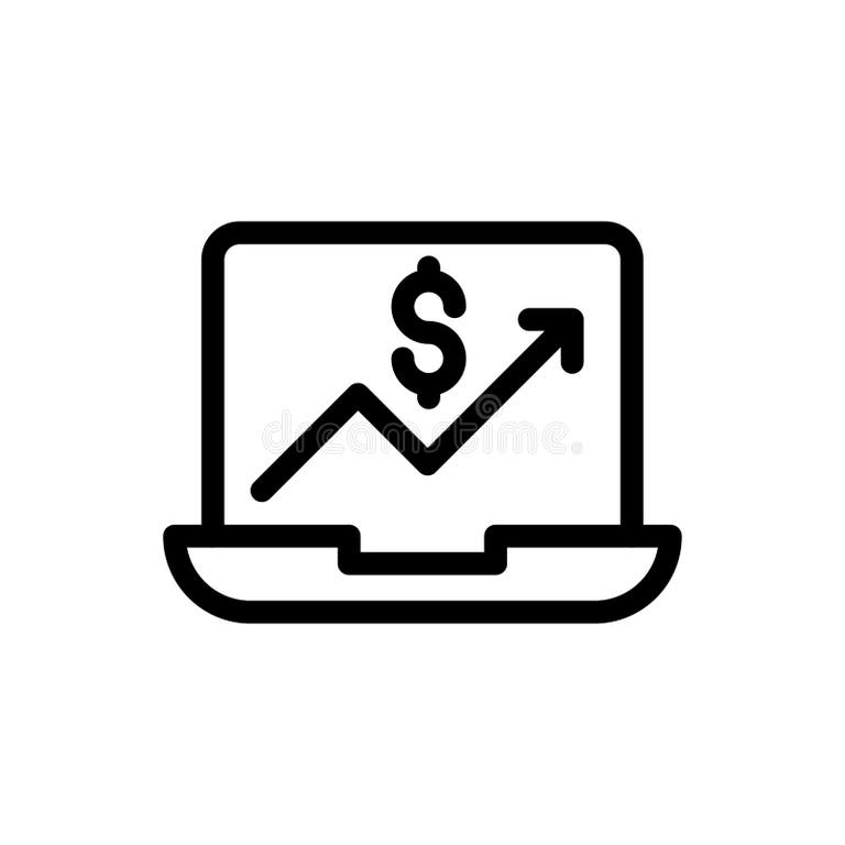 Increase Vector Thin Line Icon Stock Vector - Illustration of data ...