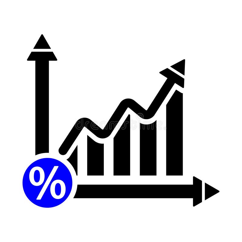 Increase Interest Rate Icon Stock Illustration - Illustration of ...