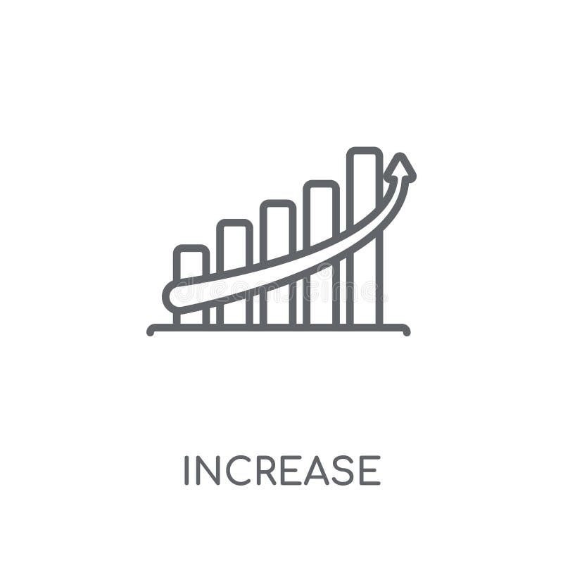 Increase Linear Icon. Modern Outline Increase Logo Concept on Wh Stock ...