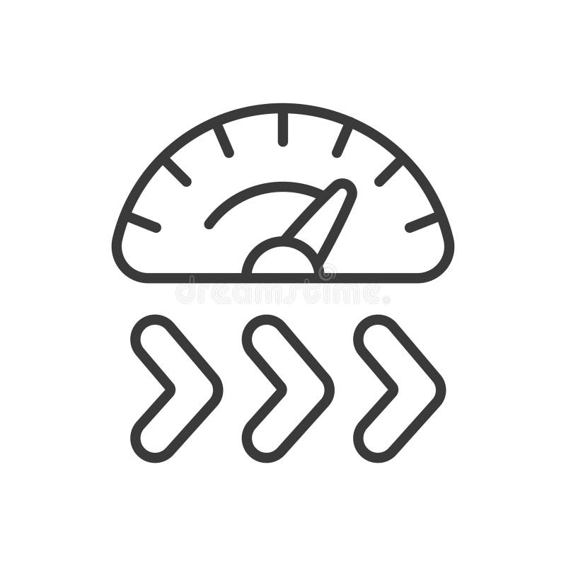 Increase Maximum Speed Icon in Line Design. Increase, Maximum, Speed ...