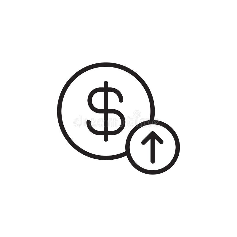 Increase Money Icon Outline Vector for Web Ui Stock Vector ...