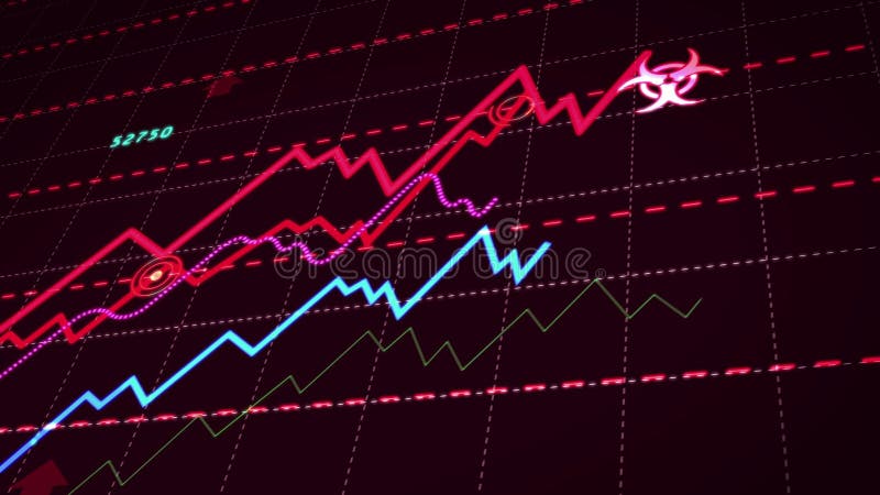 Increase in the Number of Cases Chart Loopable and Seamless Stock ...