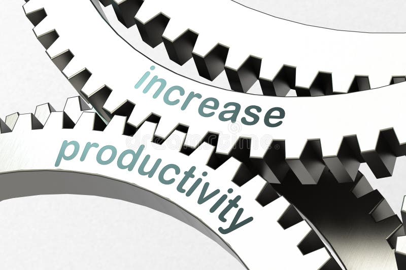 Increase Productivity Concept on the Metal Gear Stock Illustration ...