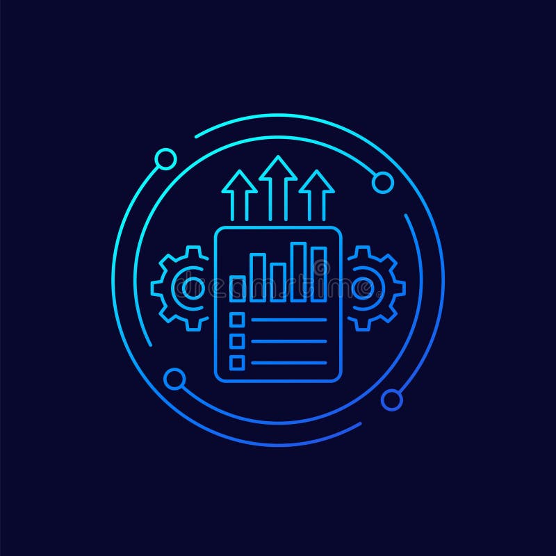 Increase Productivity Icon for Web Stock Vector - Illustration of ...