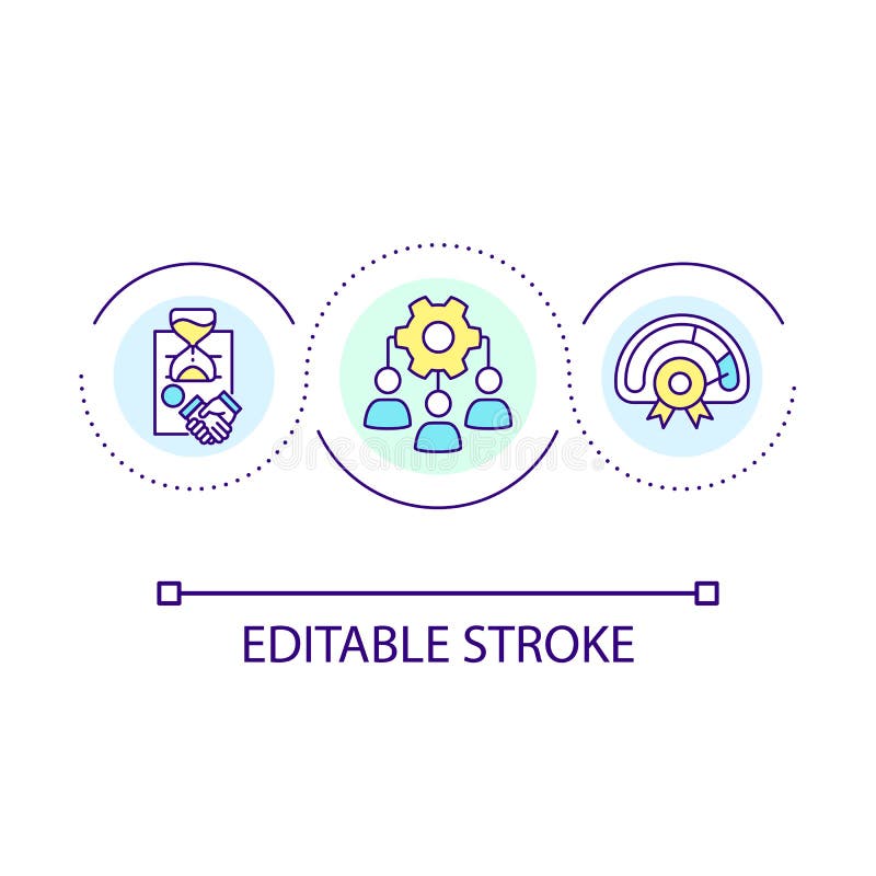 Increase Productivity with Permanent Workers Loop Concept Icon Stock ...