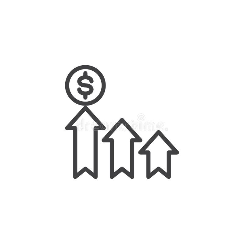 Increase Profit Chart Vector Icon Stock Vector - Illustration of cost ...