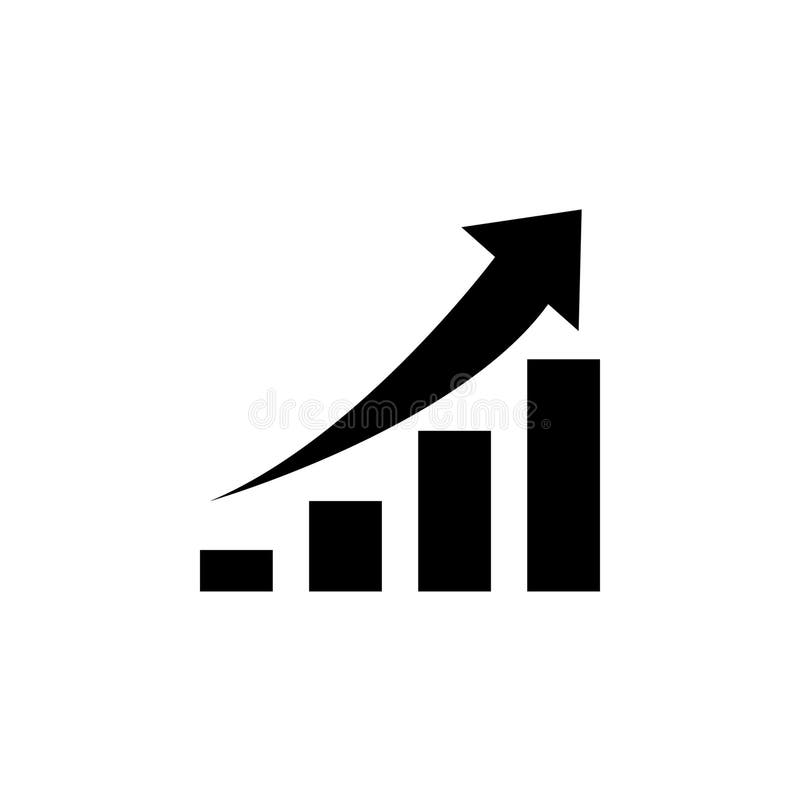 Increase Profit Graph, Growing Arrow Flat Vector Icon Stock Vector ...
