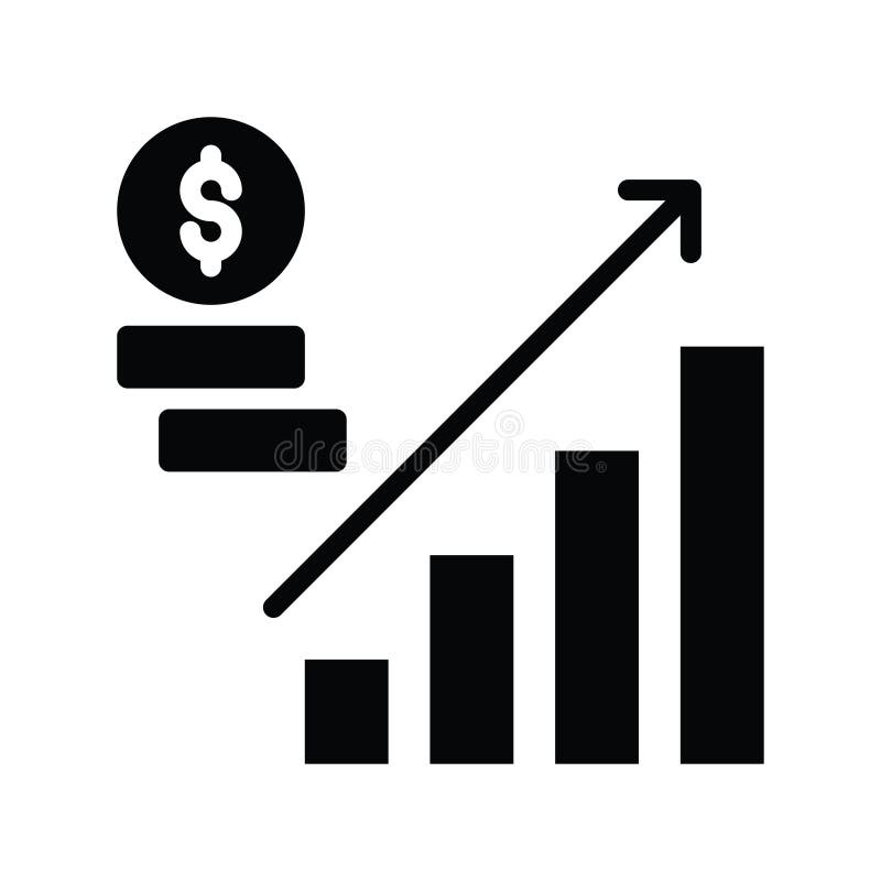 Increase Profitability Vector Solid Icon Style Illustration. EPS 10 ...