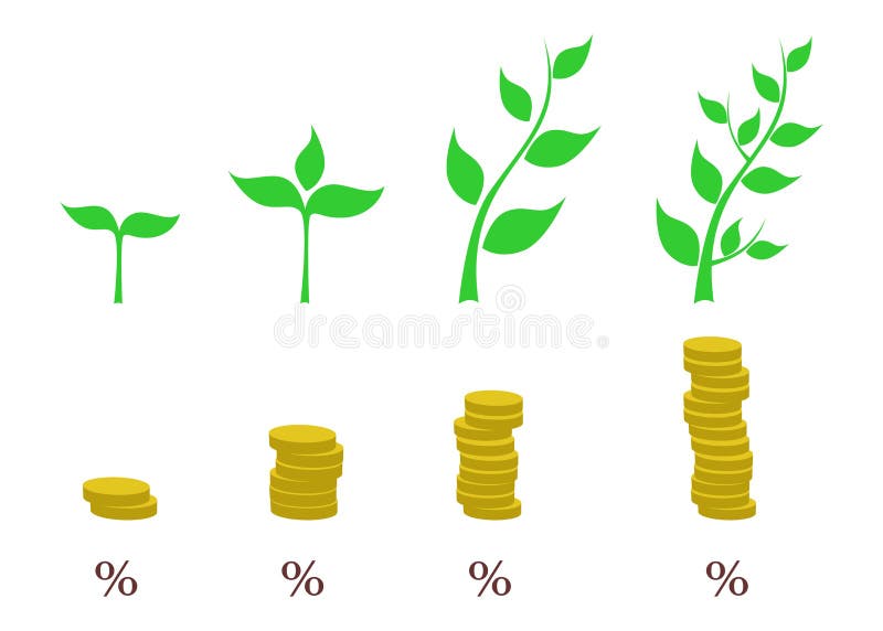 Increase in profits stock vector. Illustration of cash - 64618561