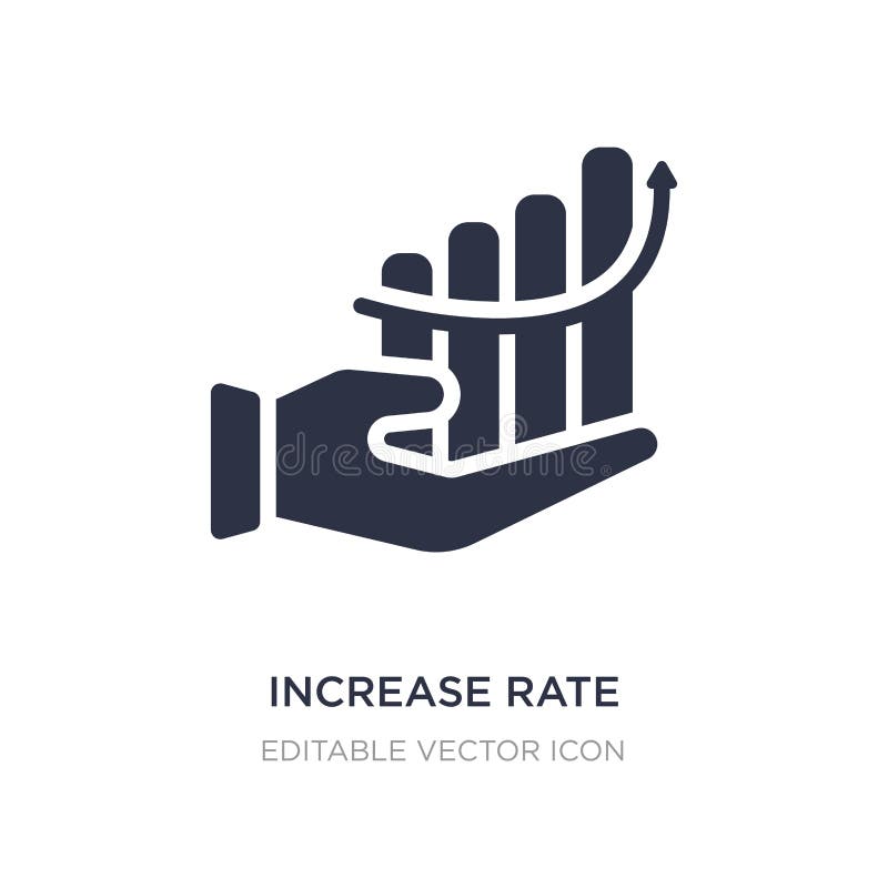 Increase Rate Icon Vector Isolated on White Background, Increase Rate ...