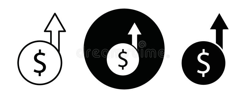 Increase Rate Outline Icon Collection or Set. Increase Rate Thin Vector Line Art Stock Vector ...
