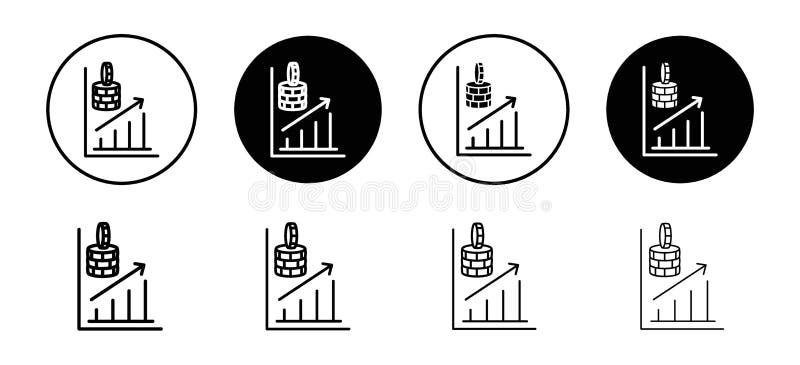 Increase Rate Vector Icon Set Collection. Increase Rate Outline Flat ...