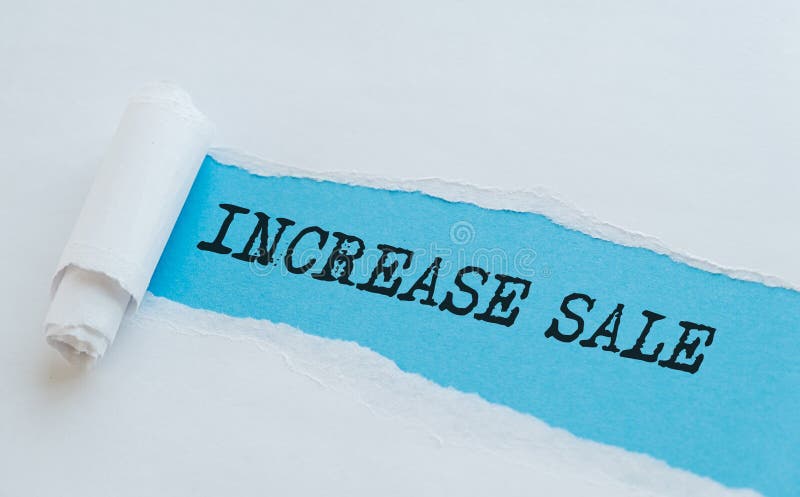 Increase Sale Question Written Under Torn Paper. Stock Image - Image of ...