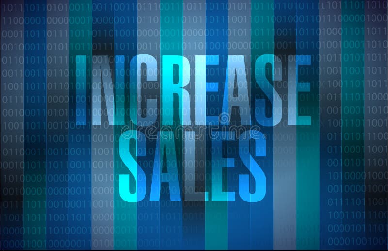 Increase Sales Binary Sign Concept Stock Illustration - Illustration of ...