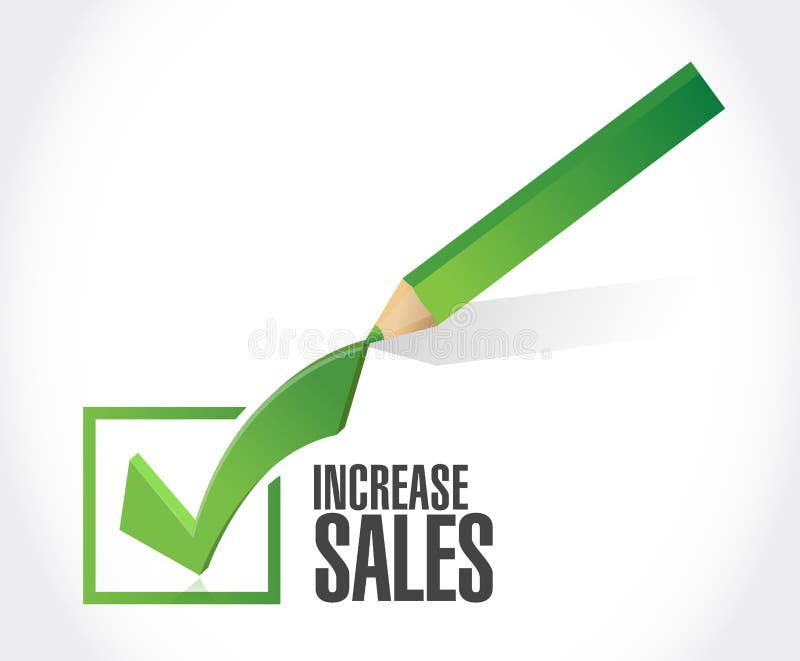 Increase Sales Check Mark Sign Concept Stock Illustration ...