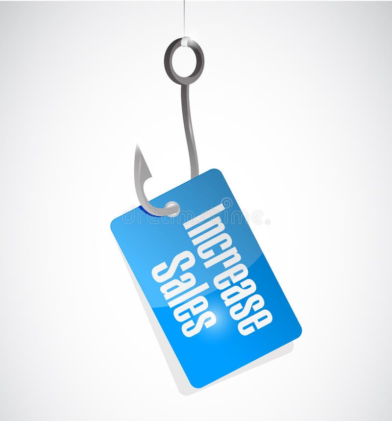 Increase Sales Hook Tag Sign Concept Stock Illustration - Illustration ...