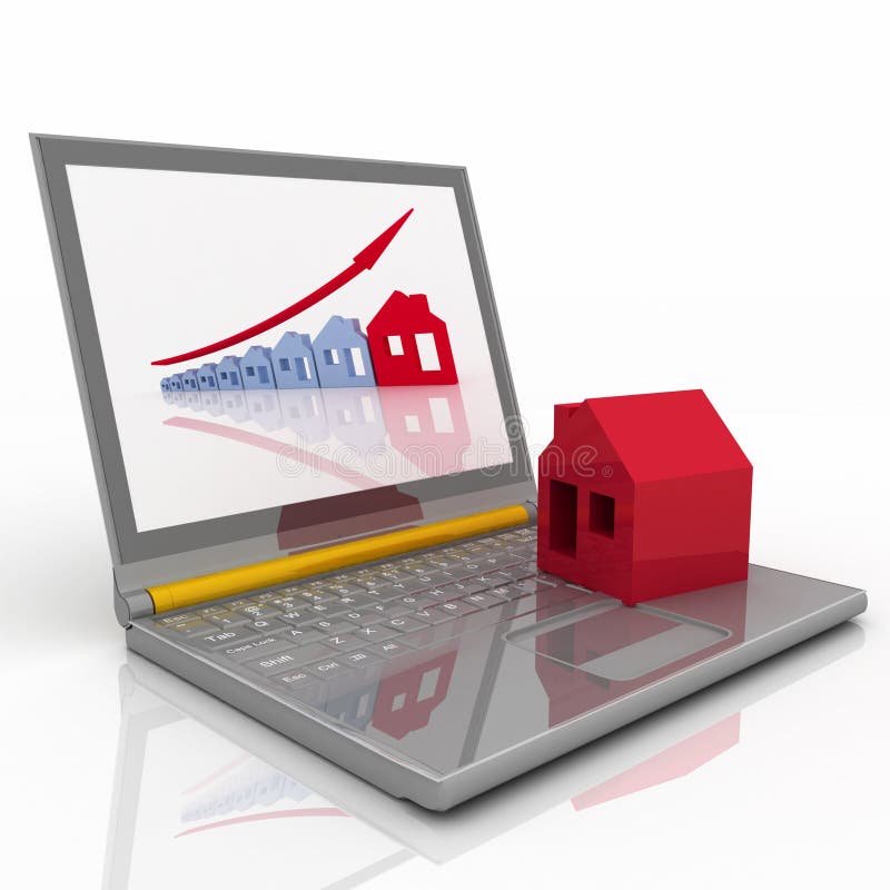 Increase of Sales of the Real Estate Stock Illustration - Illustration ...