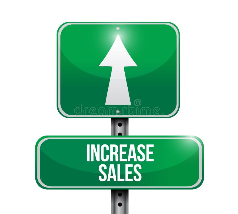 Increase Sales Road Sign Concept Stock Illustration - Illustration of ...