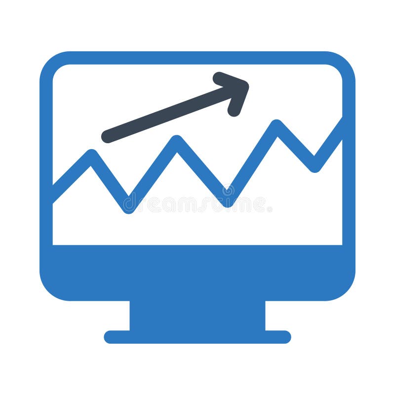 Increase Screen Glyph Color Icon Stock Illustration - Illustration of ...