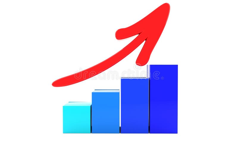 Increase Symbol of Background, 3d Stock Illustration - Illustration of ...