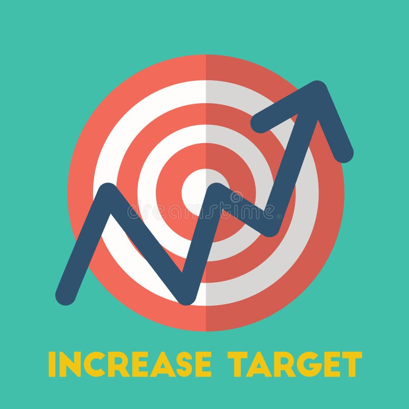 Increase target. stock vector. Illustration of increases - 188173889