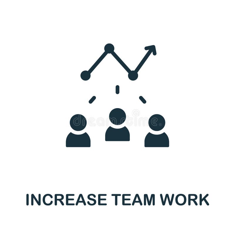 Increase Team Work Flat Icon. Colored Element Sign from Networking ...