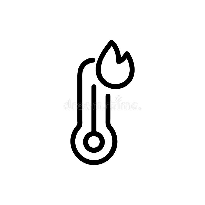 Increase the Temperature of the Icon Vector. Isolated Contour Symbol ...