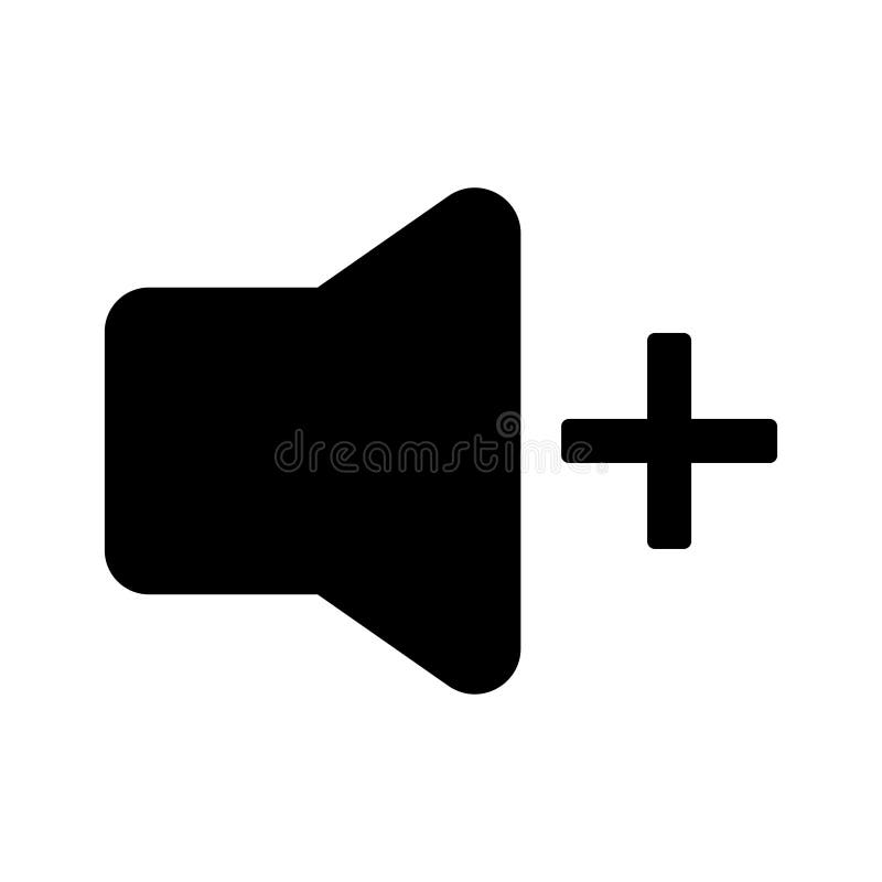 Increase Volume Icon Design Stock Vector - Illustration of black, mute ...