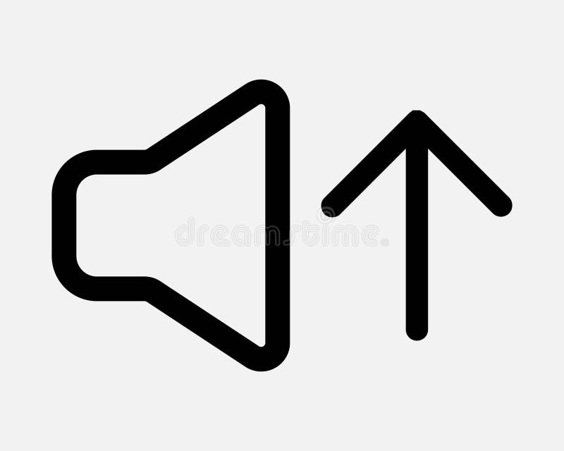 Increase Volume Speaker Icon Black Line Arrow Pointing Point Up Scale ...